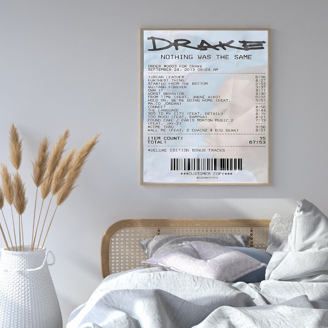 Drake Poster, Drake Minimalist Poster, Nothing Was the Same, Drake ...