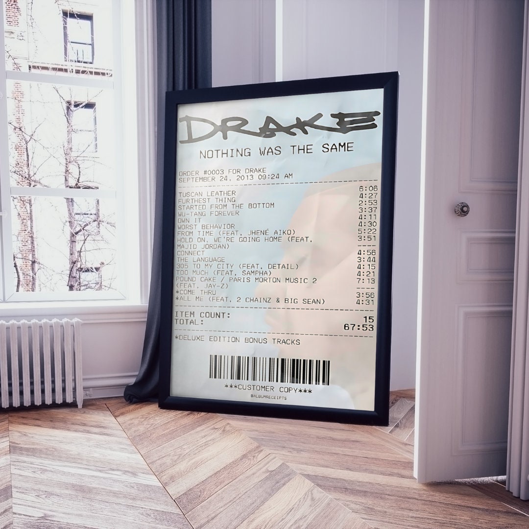 Drake Poster, Drake Minimalist Poster, Nothing Was the Same, Drake ...