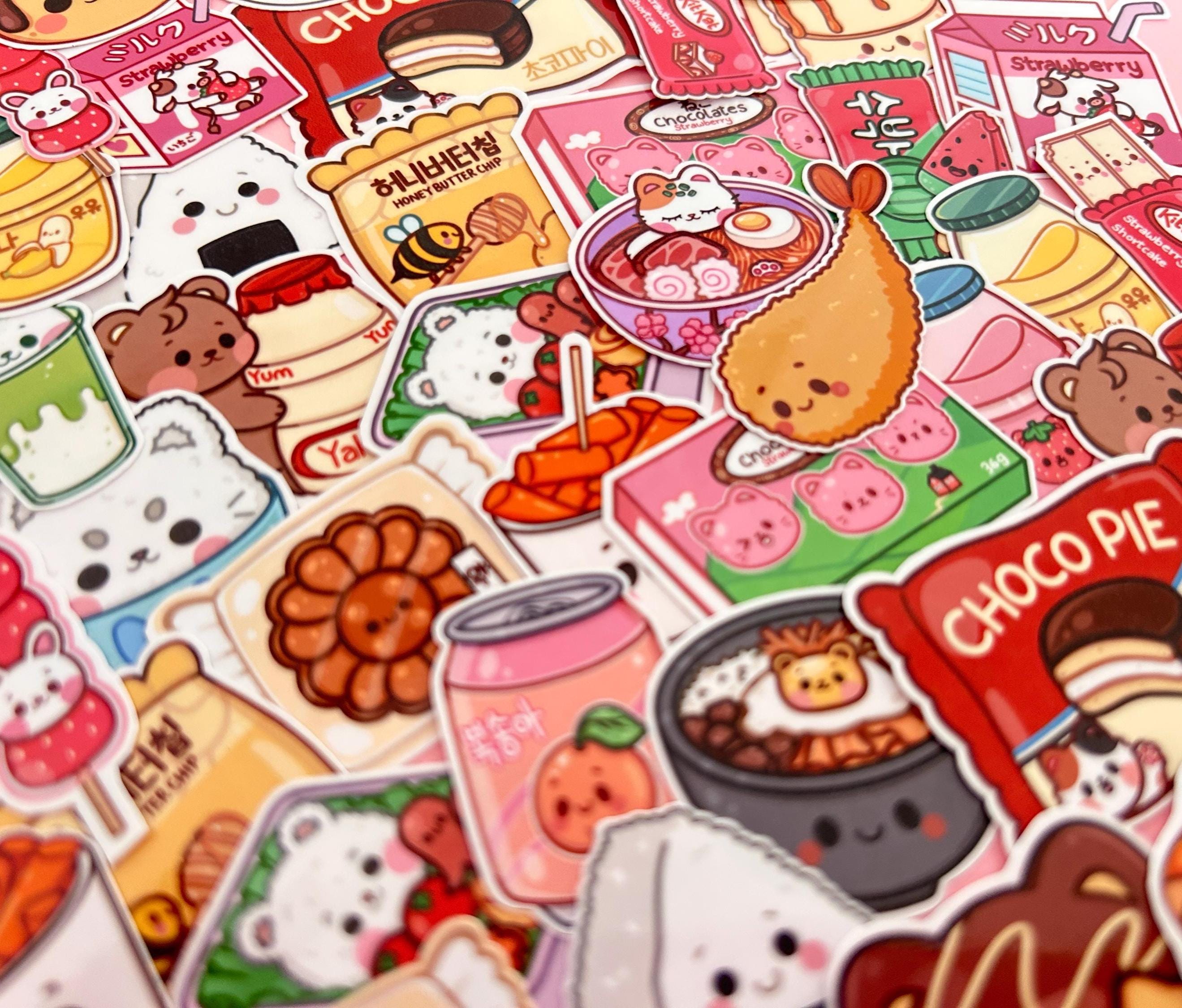 Kawaii Food Mystery Sticker Pack: Korean Japanese Snack Stickers - Etsy