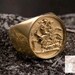 Gold Plated Steel Sovereign Coin Ring for Men and Women. - Etsy