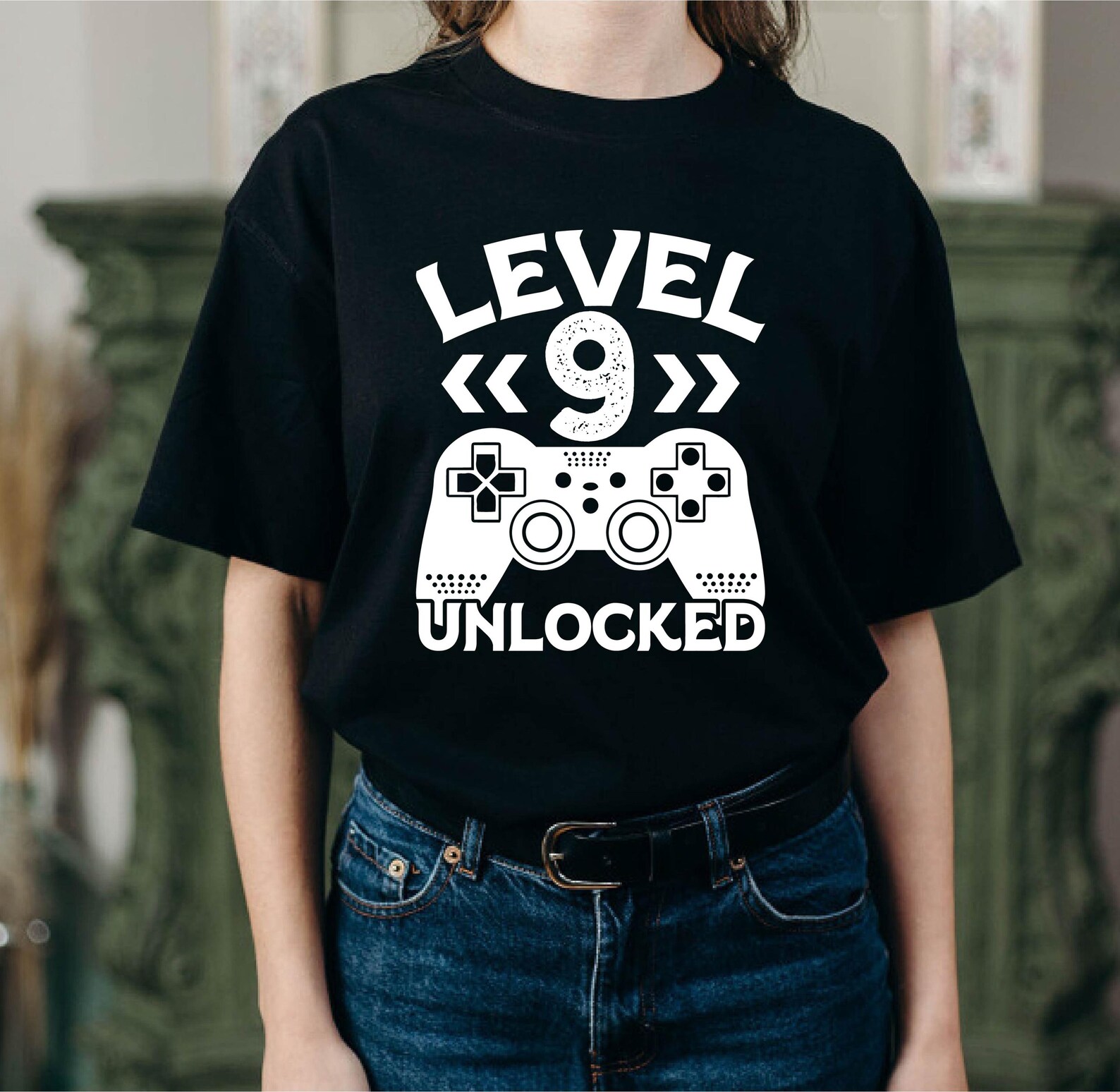 Level 9 Unlocked Birthday SVG, 9 Years Old Gamer Shirt Svg, 9th ...