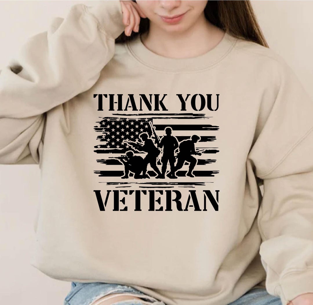 Thank You Veteran Svg Digital File, Trendy Veterans Day Shirt Sublimation, Proud Army Veteran ...