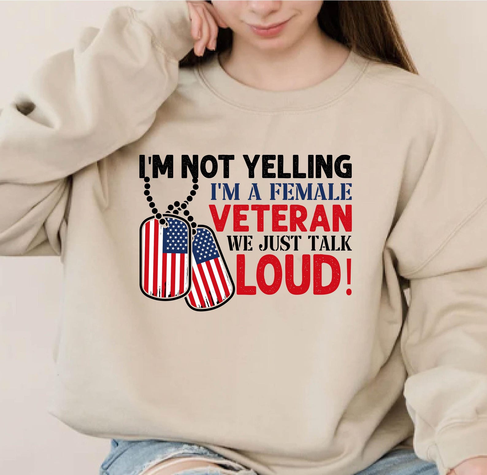 Veterans Day Svg Png, I'M Not Yelling I'M A Female Veteran We Just Talk ...