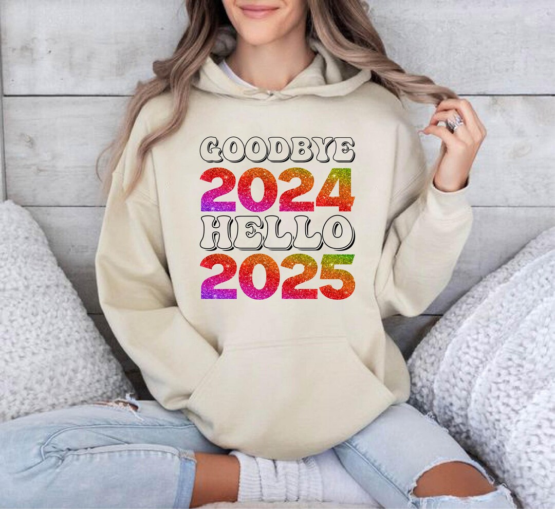 Goodbye 2024 Hello 2025 Design PNG | New Year Celebration PNG | Festive ...