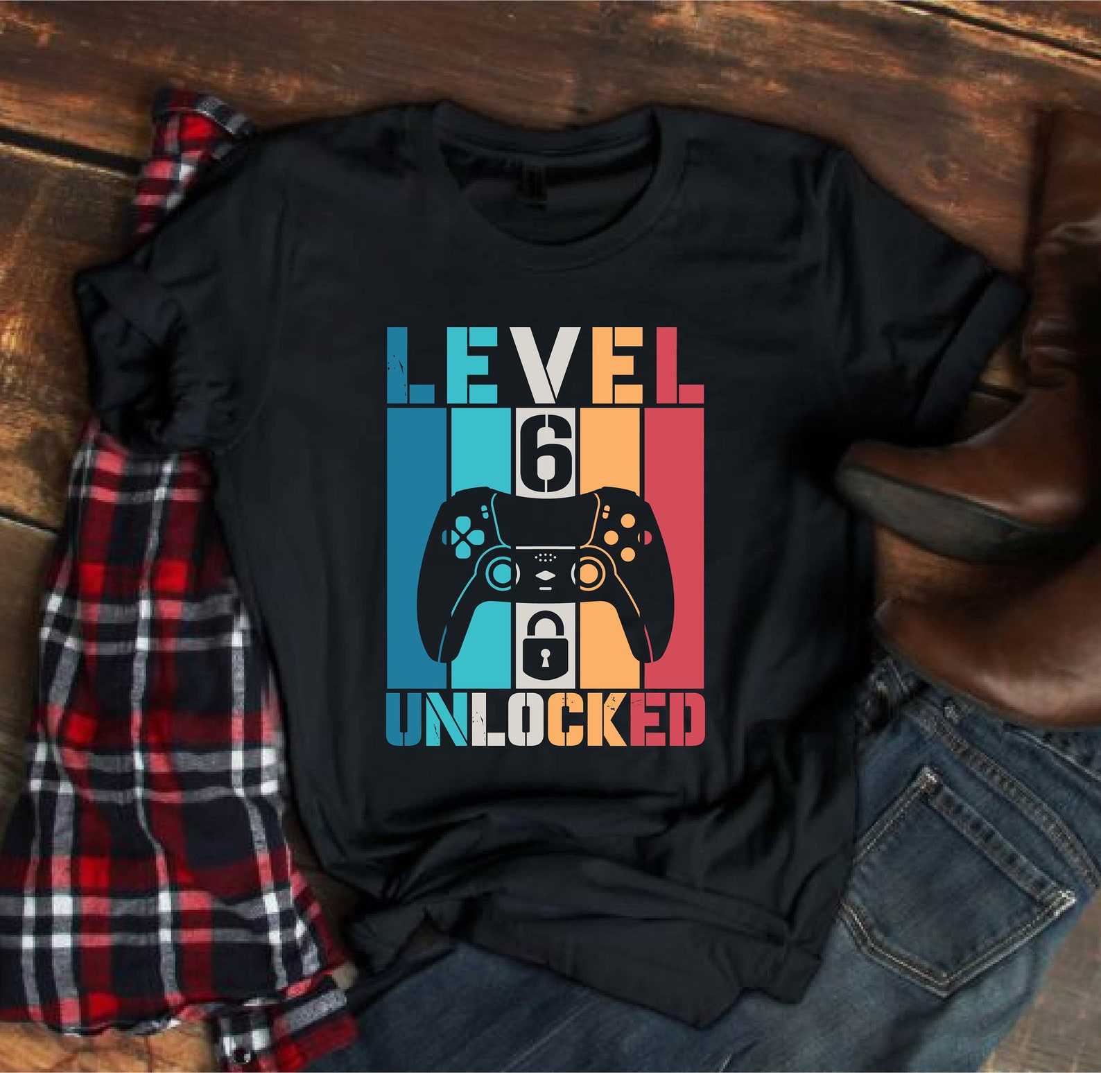 Level 6 Unlocked Birthday Svg,boy Gamer Shirt, Unlocked SVG, 6th ...