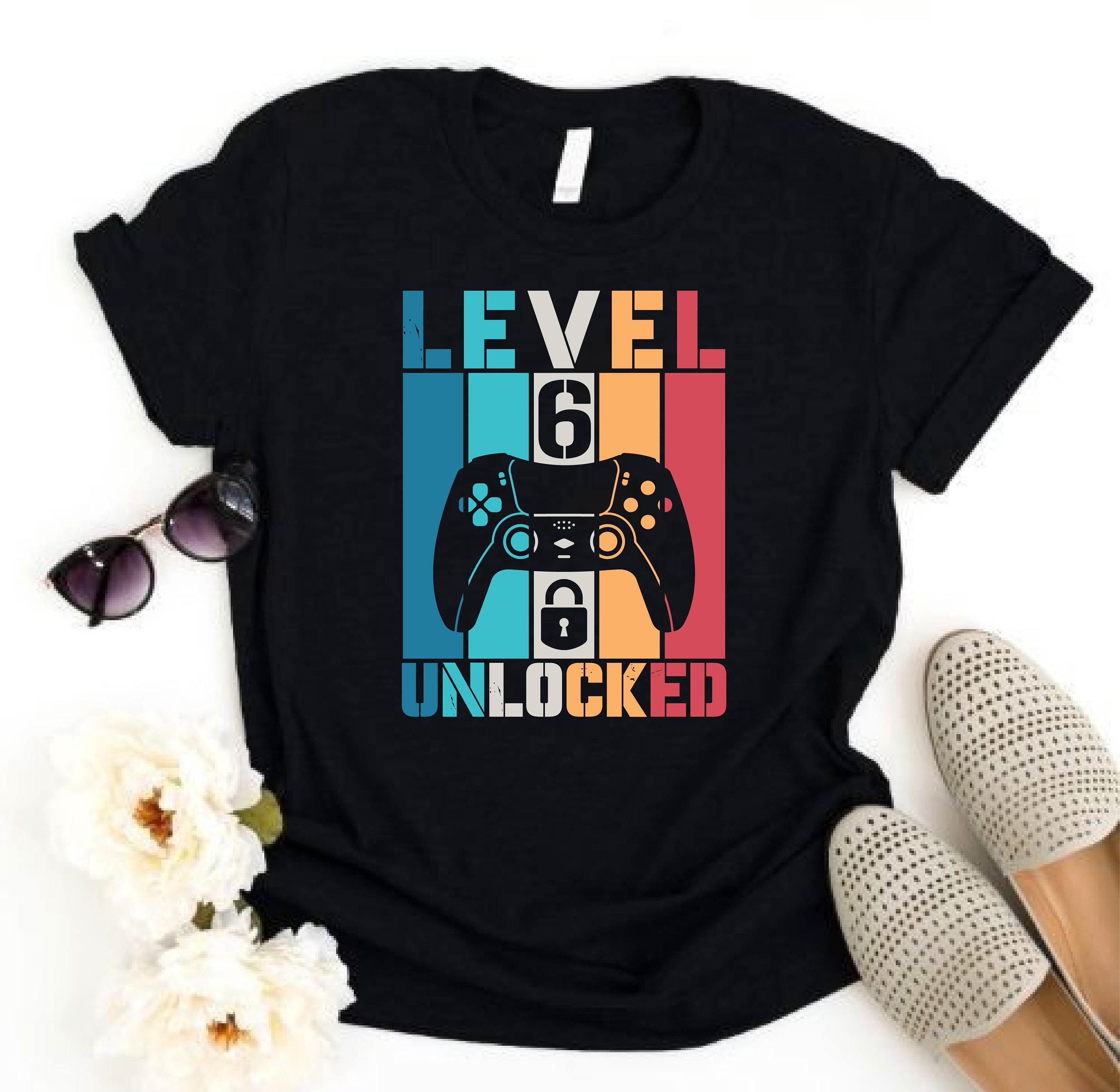 Level 6 Unlocked Birthday Svg,boy Gamer Shirt, Unlocked SVG, 6th ...