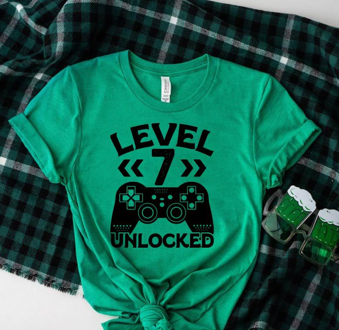 Level 7 Unlocked Svg, 7th Birthday Boy Girl Kids, Seven Years Old Gamer ...