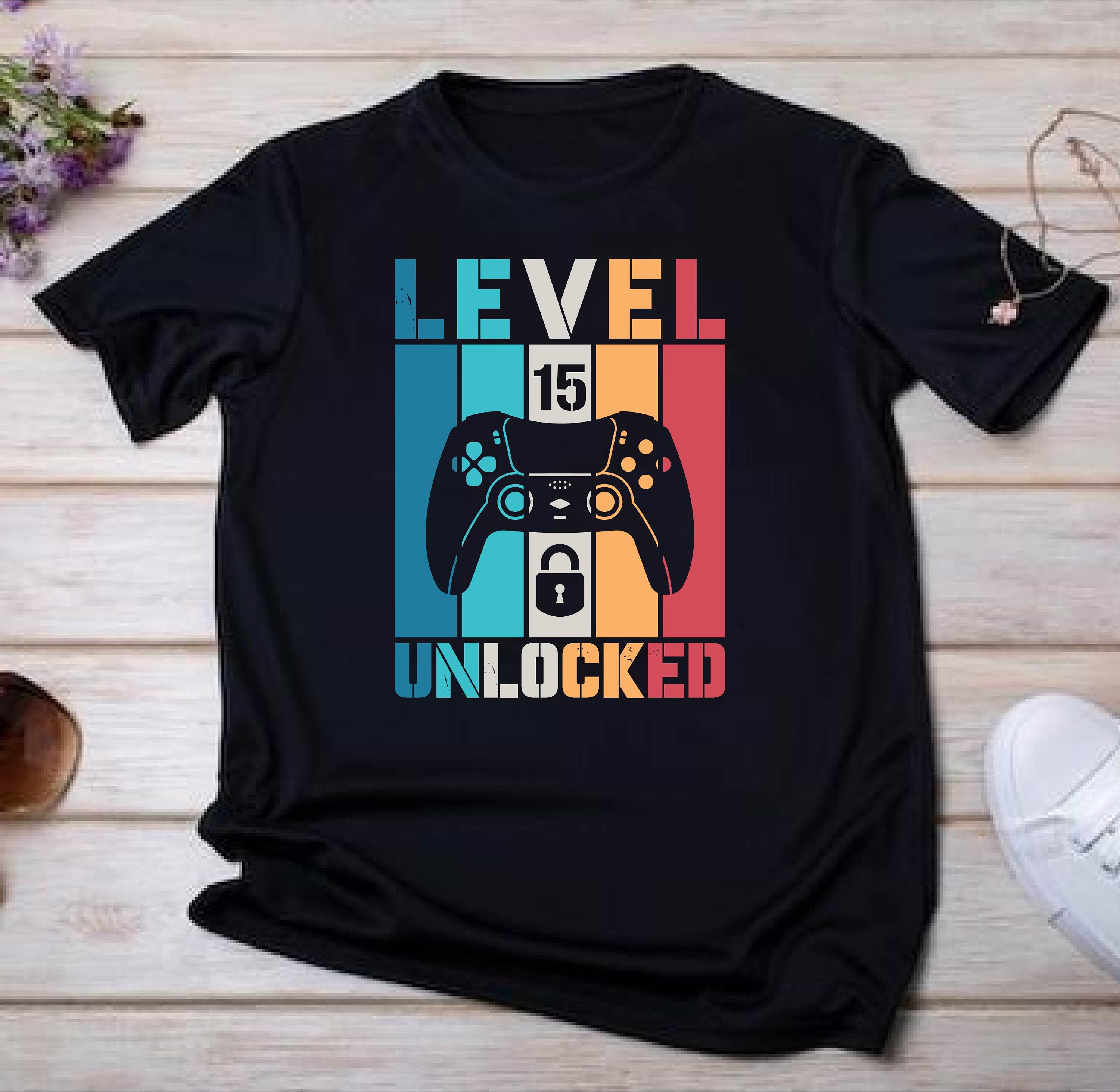 Level 15 Unlocked Birthday SVG, 15th Birthday Boy Gamer Svg, 15 Years ...