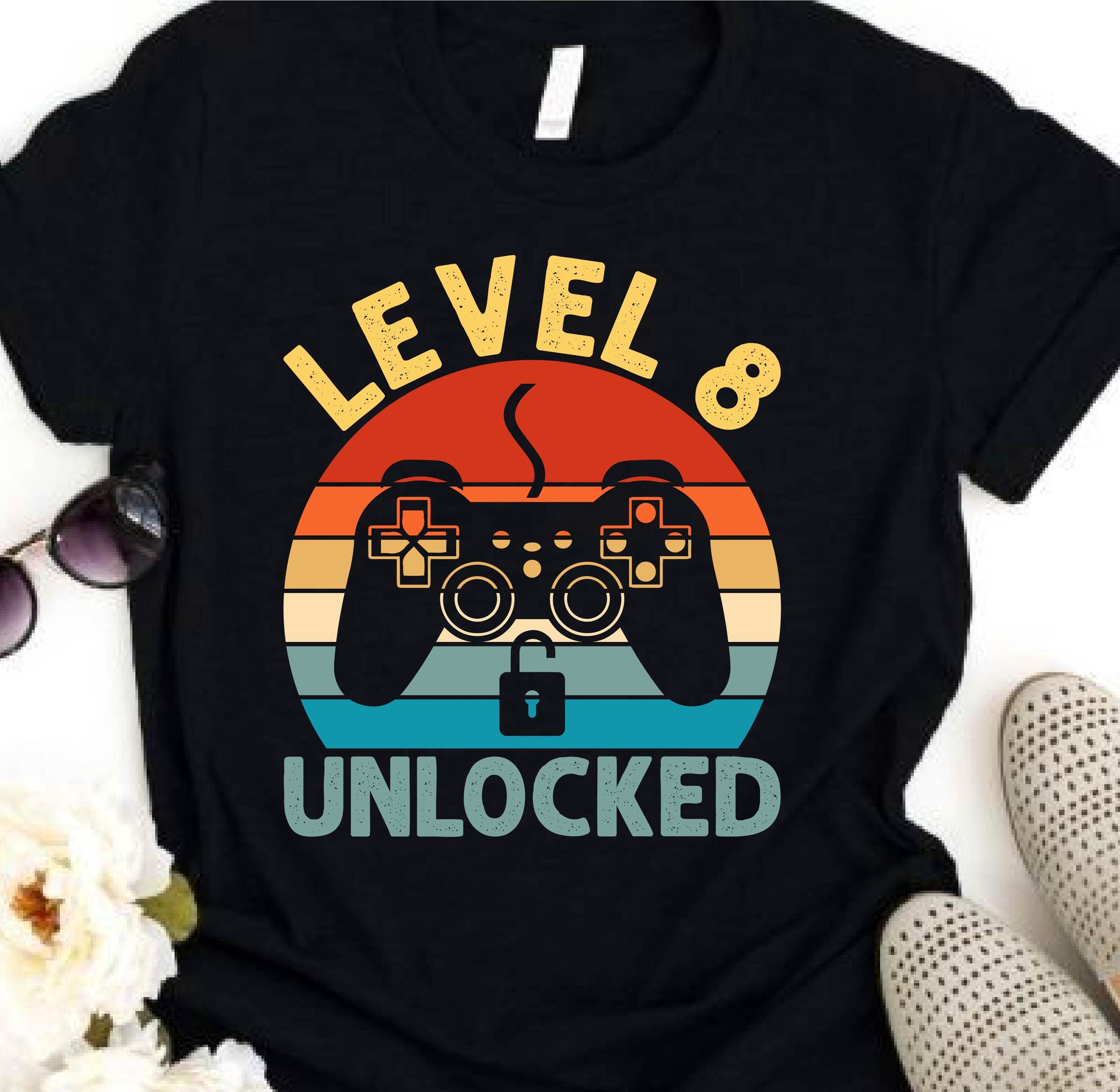 Level 8 Unlocked Birthday Svg, 8th Birthday Boy Gamer Svg, 8 Years Old ...