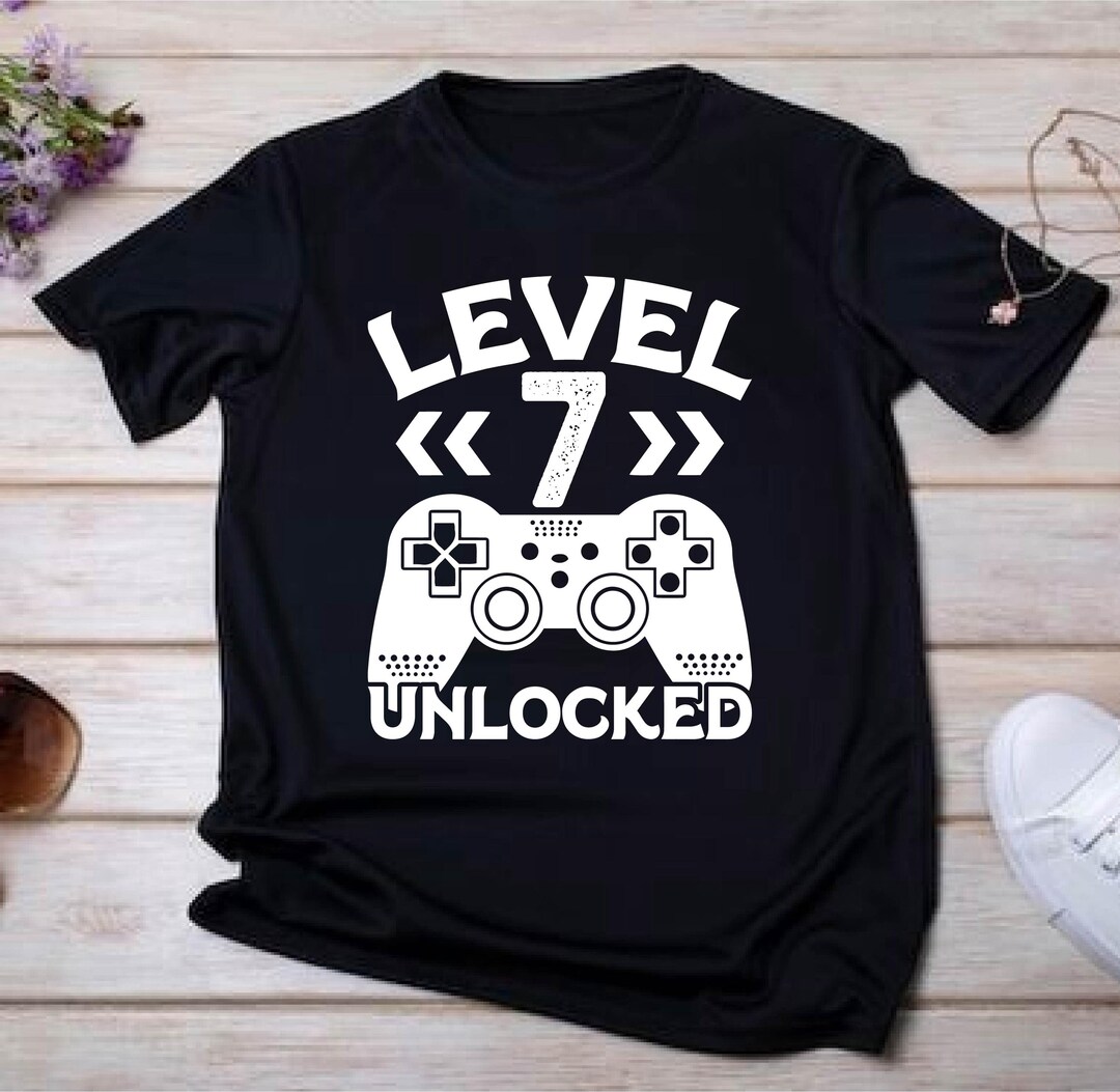Level 7 Unlocked Svg, Seven Years Old Gamer Birthday Gift, 7th Birthday ...