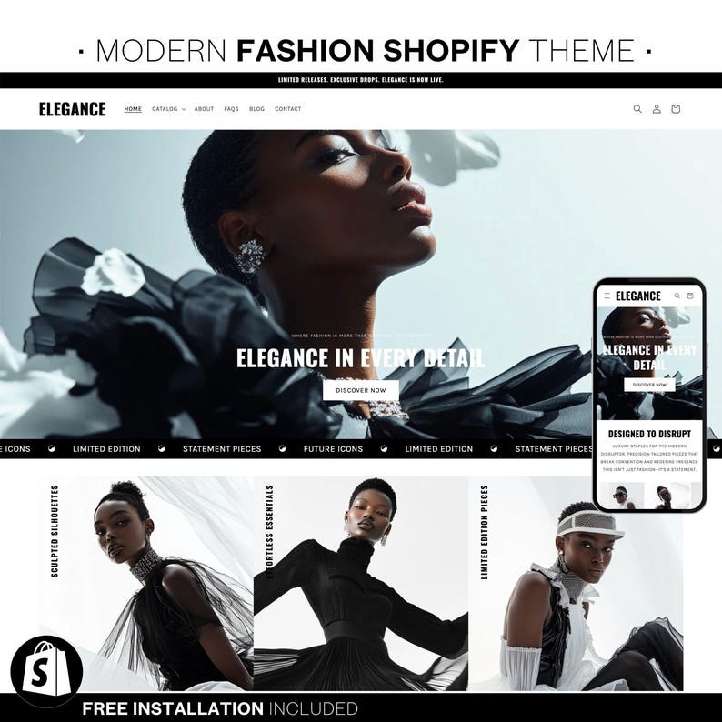 Modern Shopify Theme | Shopify Clothing Template | Fashion Shopify ...