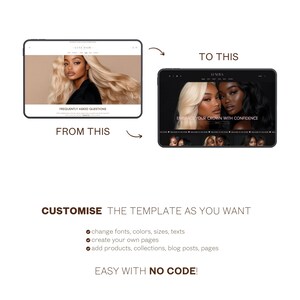 Luxury Hair Shopify Theme: Hair Extension & Wig Website Template - Etsy