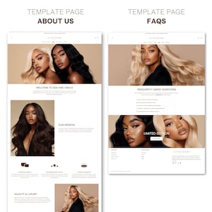 Luxury Hair Shopify Theme: Hair Extension & Wig Website Template - Etsy