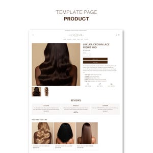Luxury Hair Shopify Theme: Hair Extension & Wig Website Template - Etsy