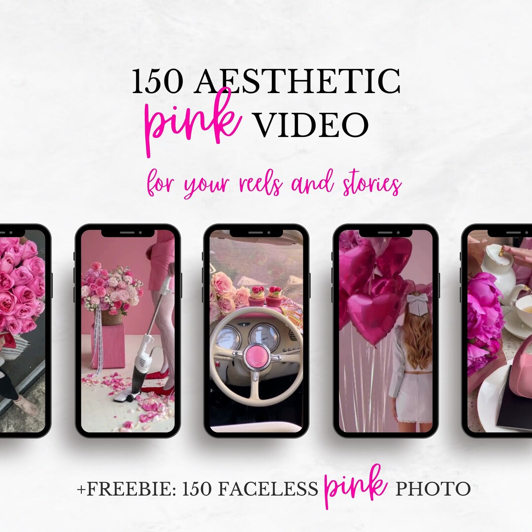 150 Chic Pink Aesthetic Video | Faceless Video for Stories and Reels ...