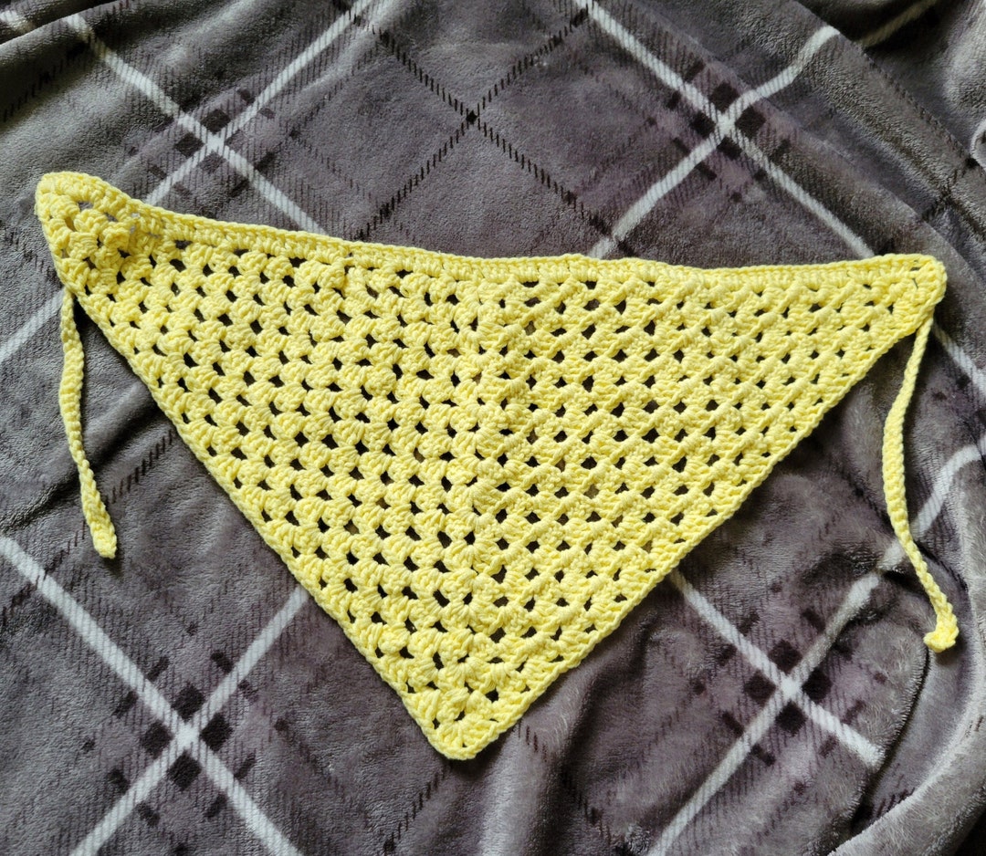 Crochet Granny Square Bandana - Etsy