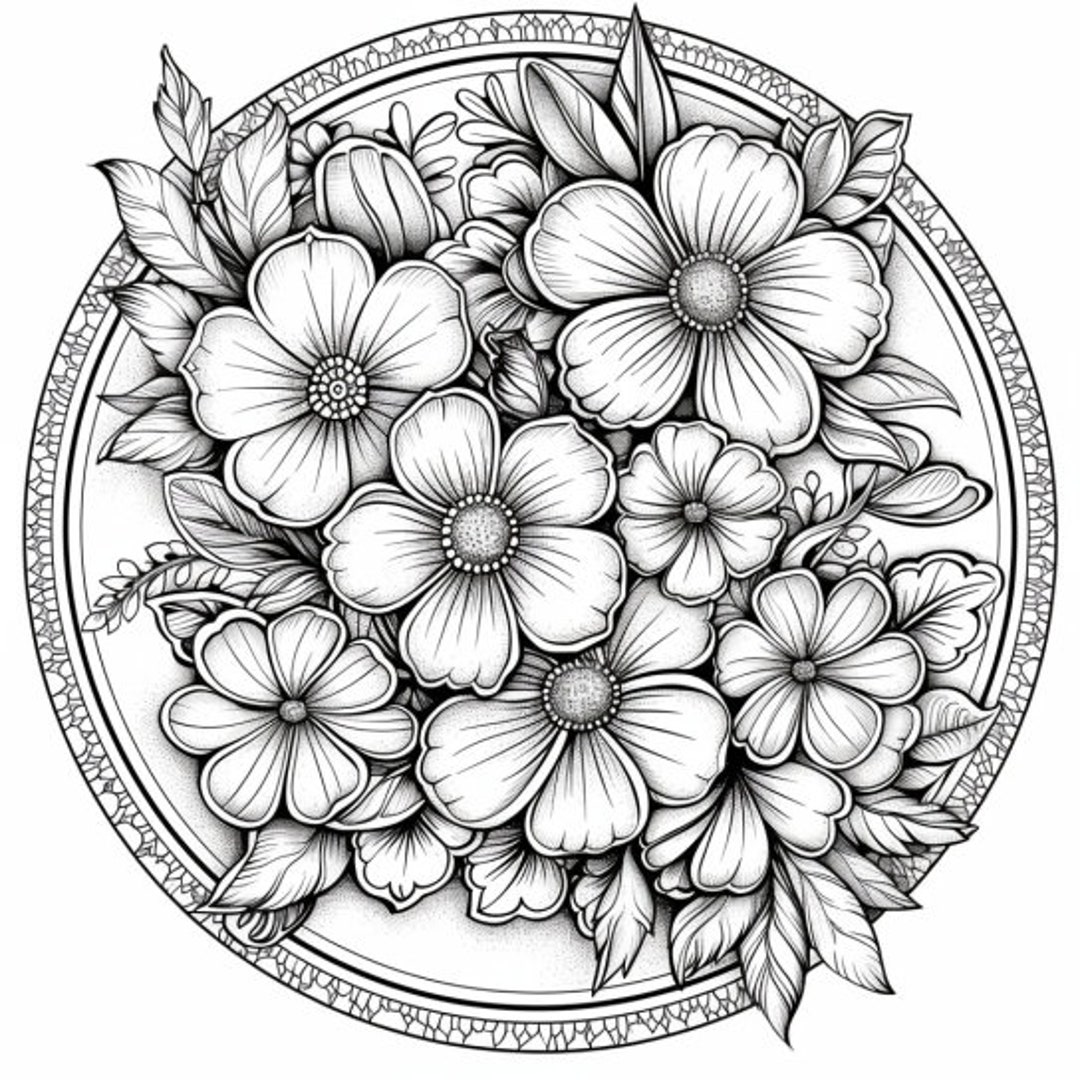 15 Mandala for Children for Spring, Coloring Pages - Etsy