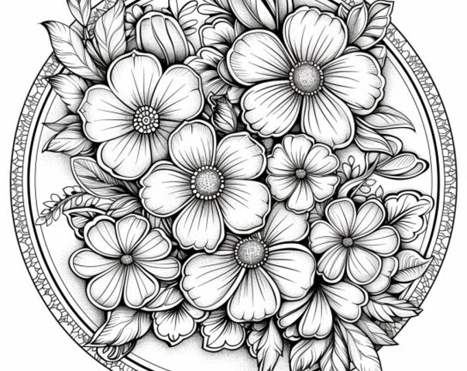 15 Mandala for Children for Spring, Coloring Pages - Etsy