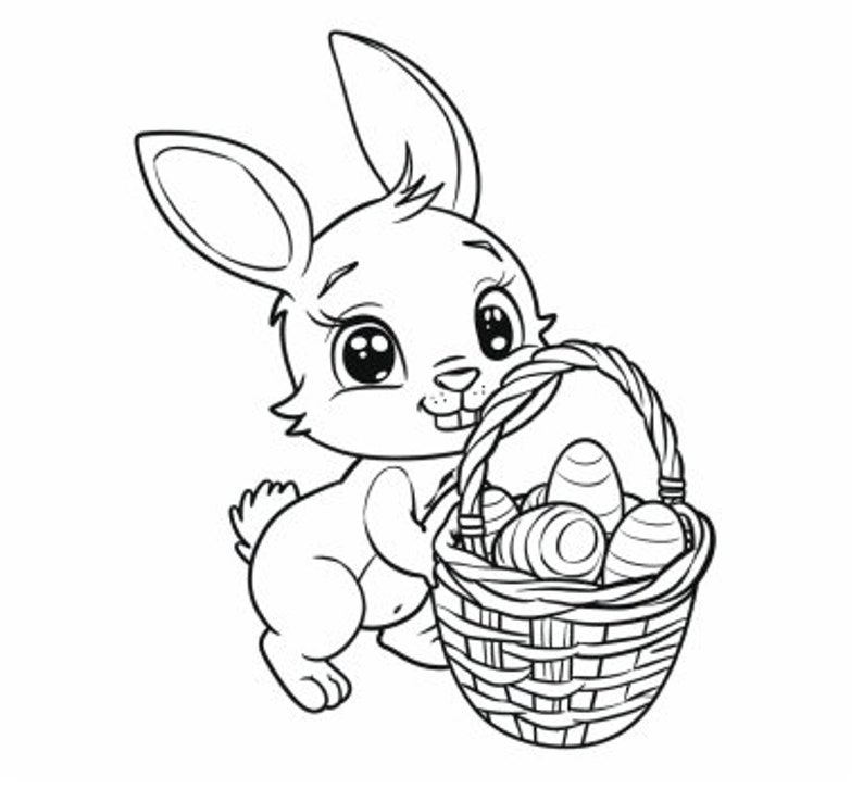 12 Easter Coloring Pages - Etsy