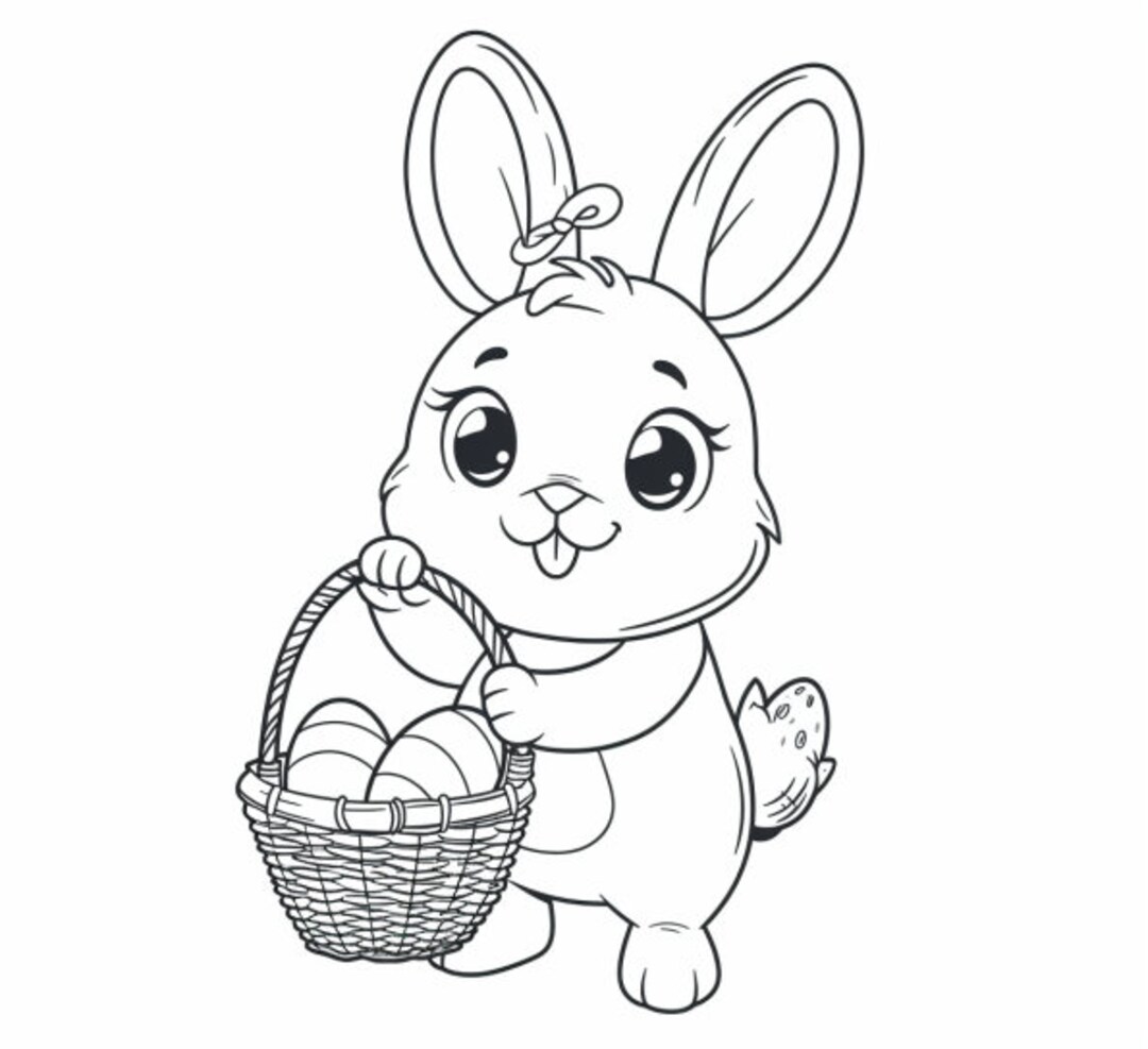 12 Easter Coloring Pages - Etsy