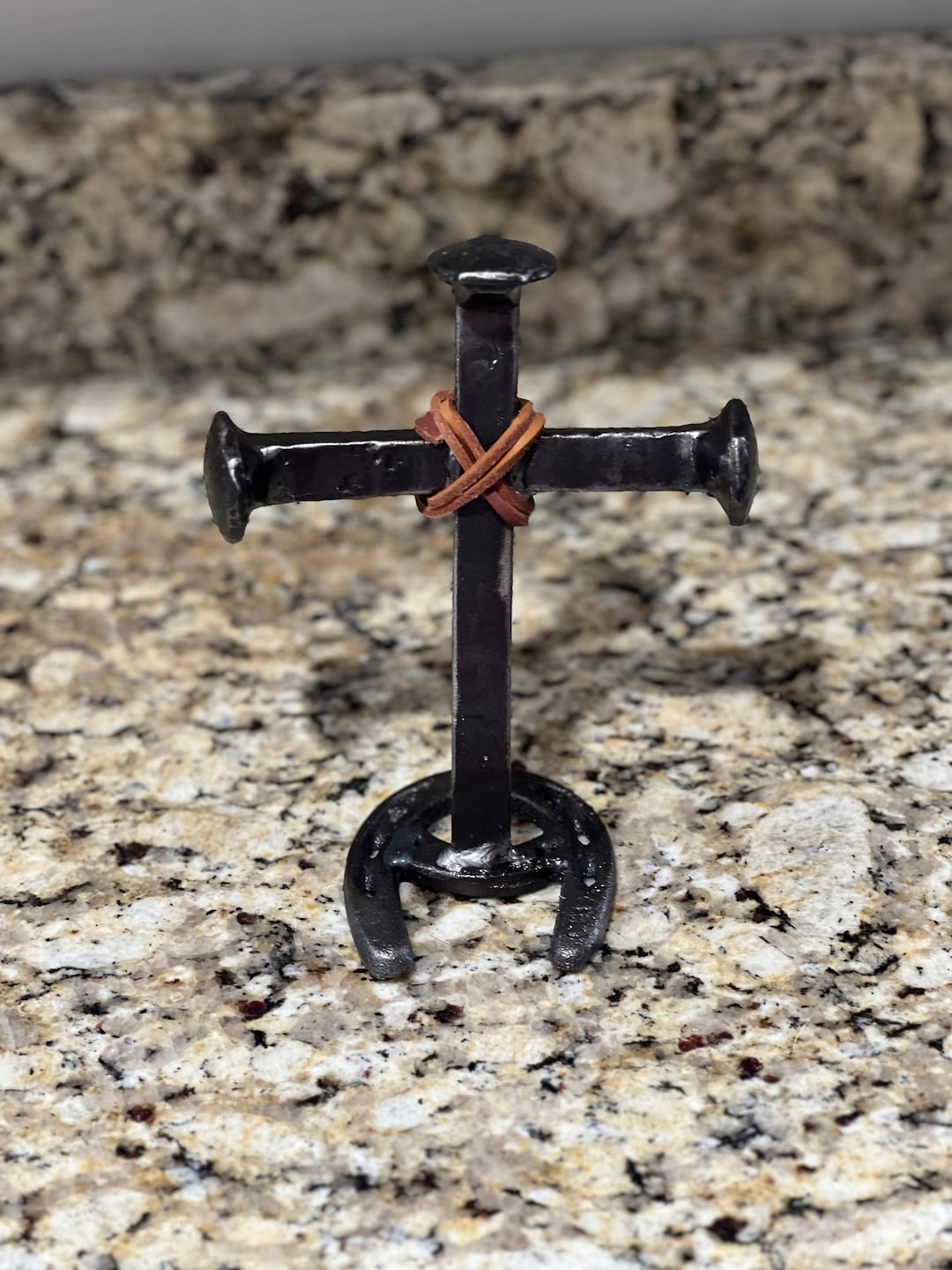 Railroad Spike Cross on Horseshoe Base - Etsy