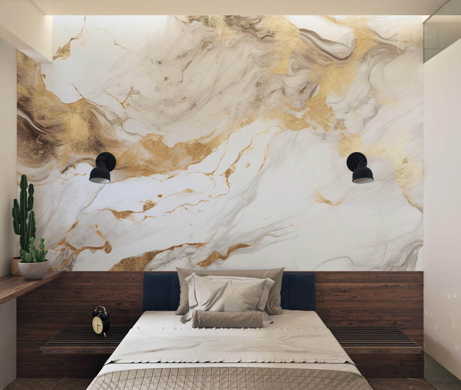 Perfect Gold Marble Wallpaper | Modern Abstract Gold Mural | Luxury ...