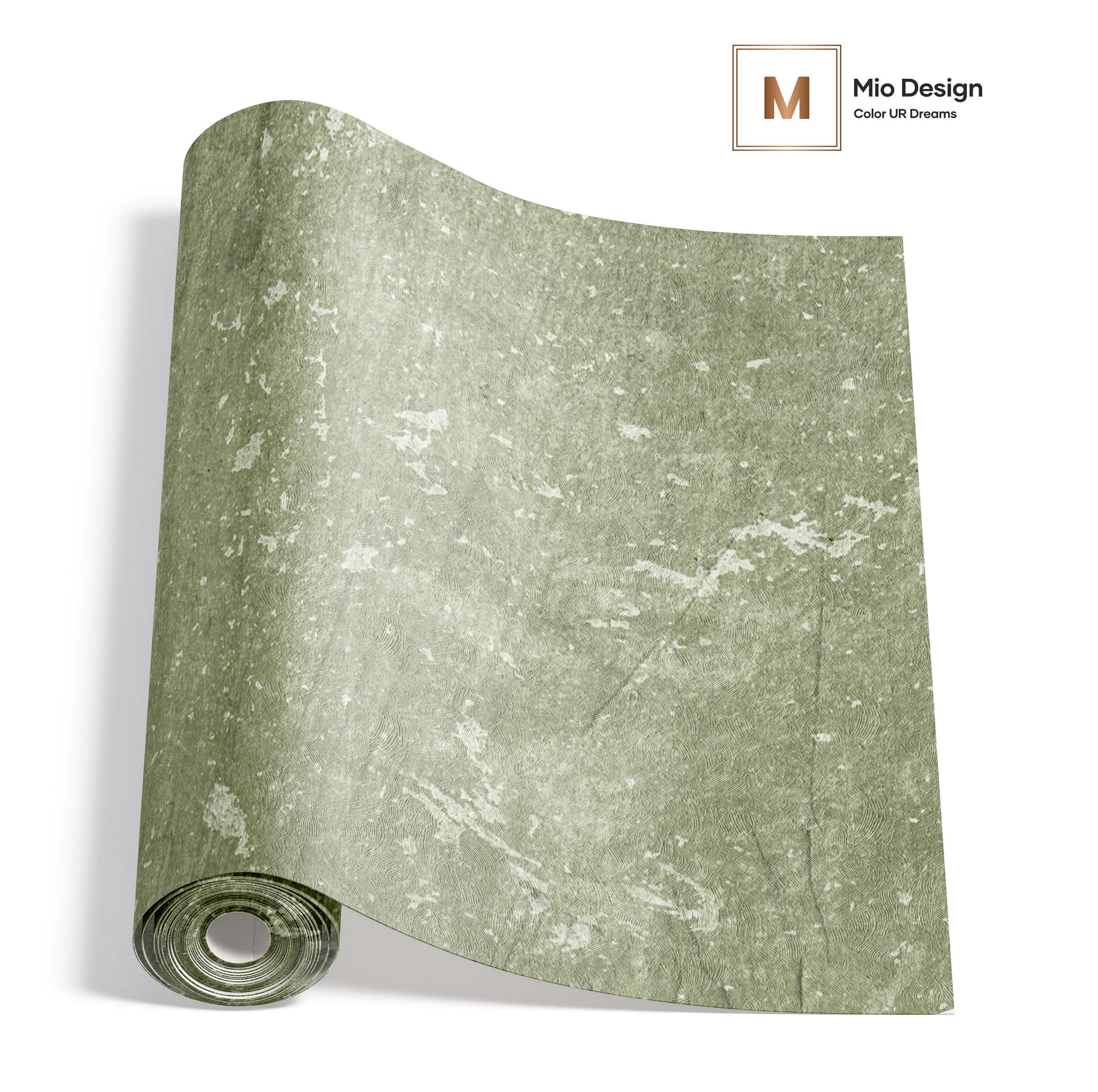 DISTRESSED Green Wallpaper | Vintage Faux Texture | Decorative Paint ...
