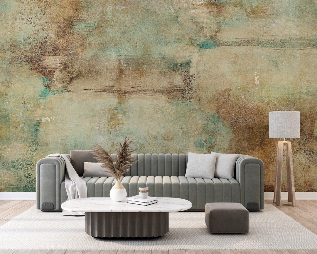 Modern Stucco Wallpaper | Abstract Oil Paint Peel and Stick | Faux ...
