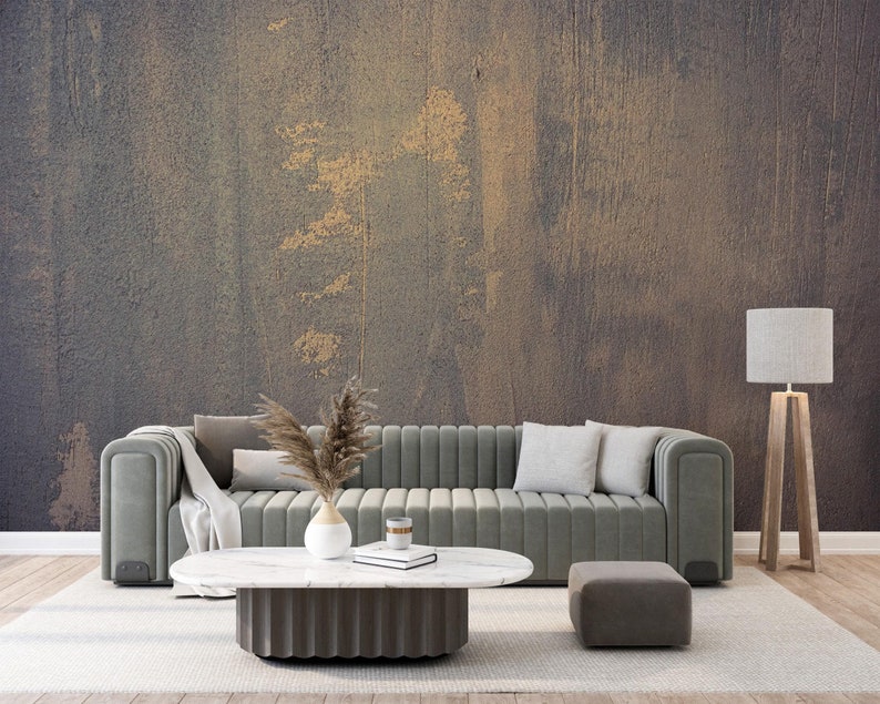VINTAGE Concrete Wallpaper | Cracked Obsolete Stone Mural | Faux ...