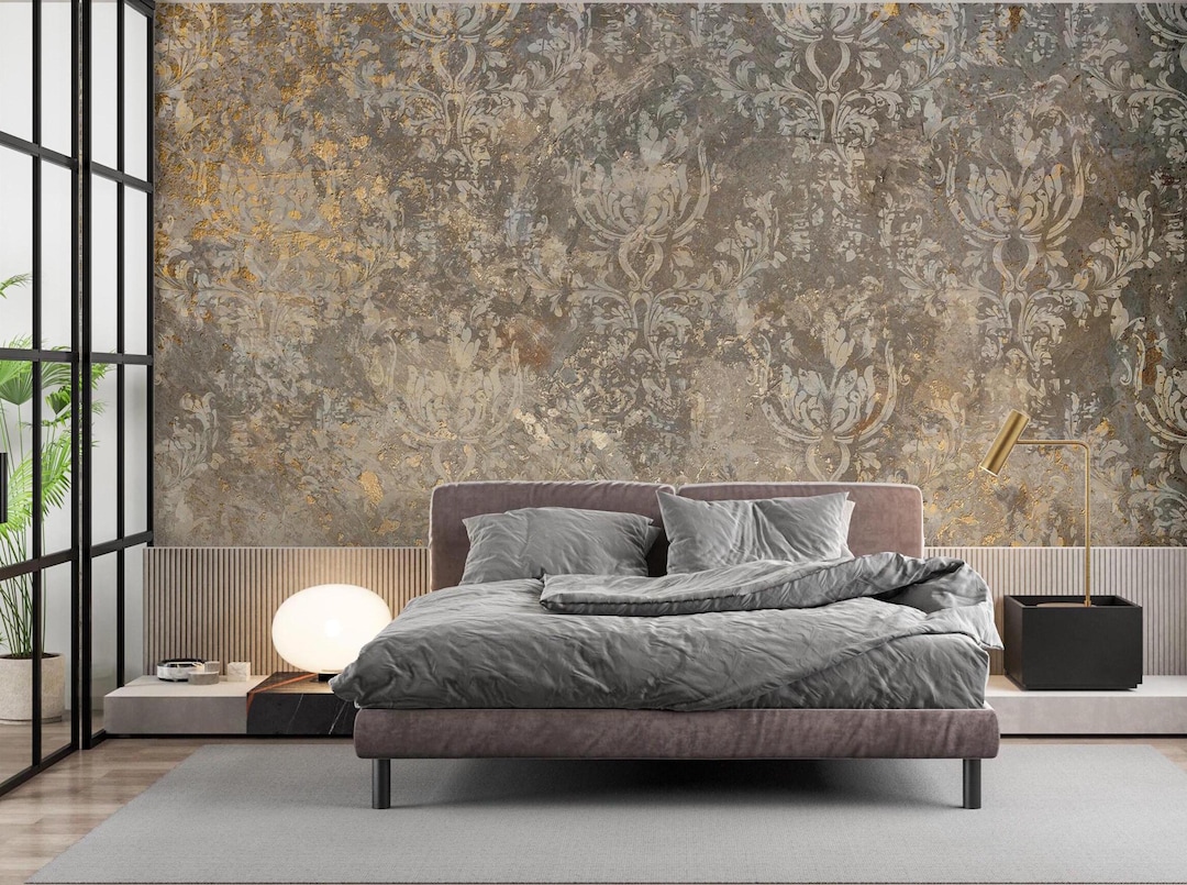 Abstract Gold Venetian Wallpaper | Modern Faux Texture | Decorative ...