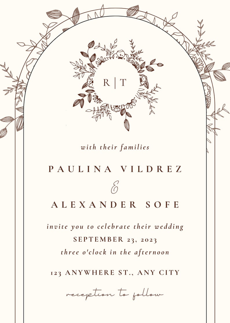 Editable Wedding Invitation, Wedding Invite, Invite - Etsy