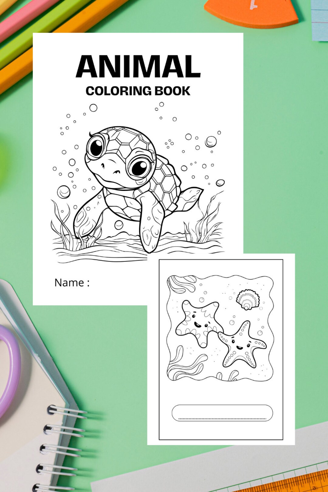 Animal Coloring Book for Kids, Coloring Book, Printable - Etsy