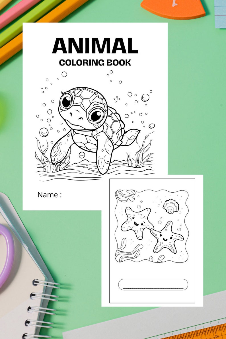 Animal Coloring Book for Kids, Coloring Book, Printable - Etsy