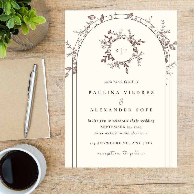 Editable Wedding Invitation, Wedding Invite, Invite - Etsy