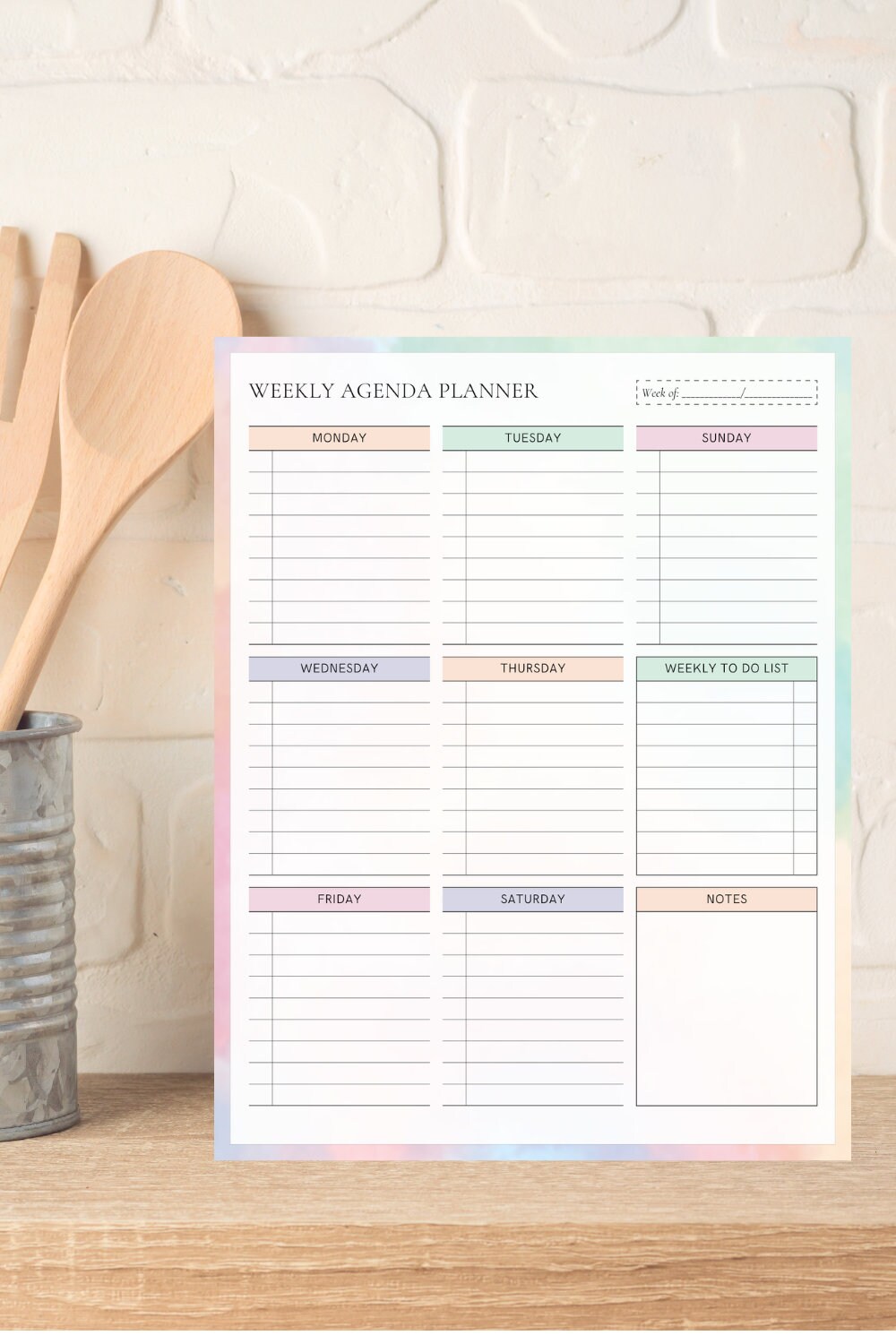 Editable Printable Planner, Daily Planner, Weekly Planner, Canva - Etsy
