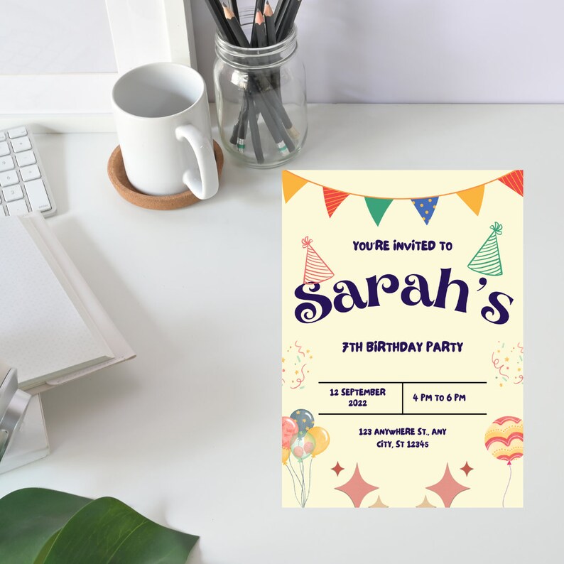 Editable Birthday Party Invite - Etsy