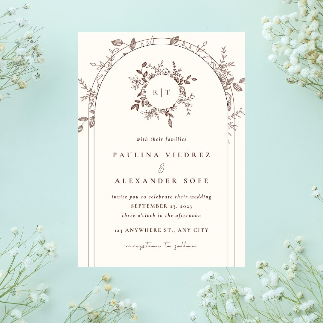 Editable Wedding Invitation, Wedding Invite, Invite - Etsy