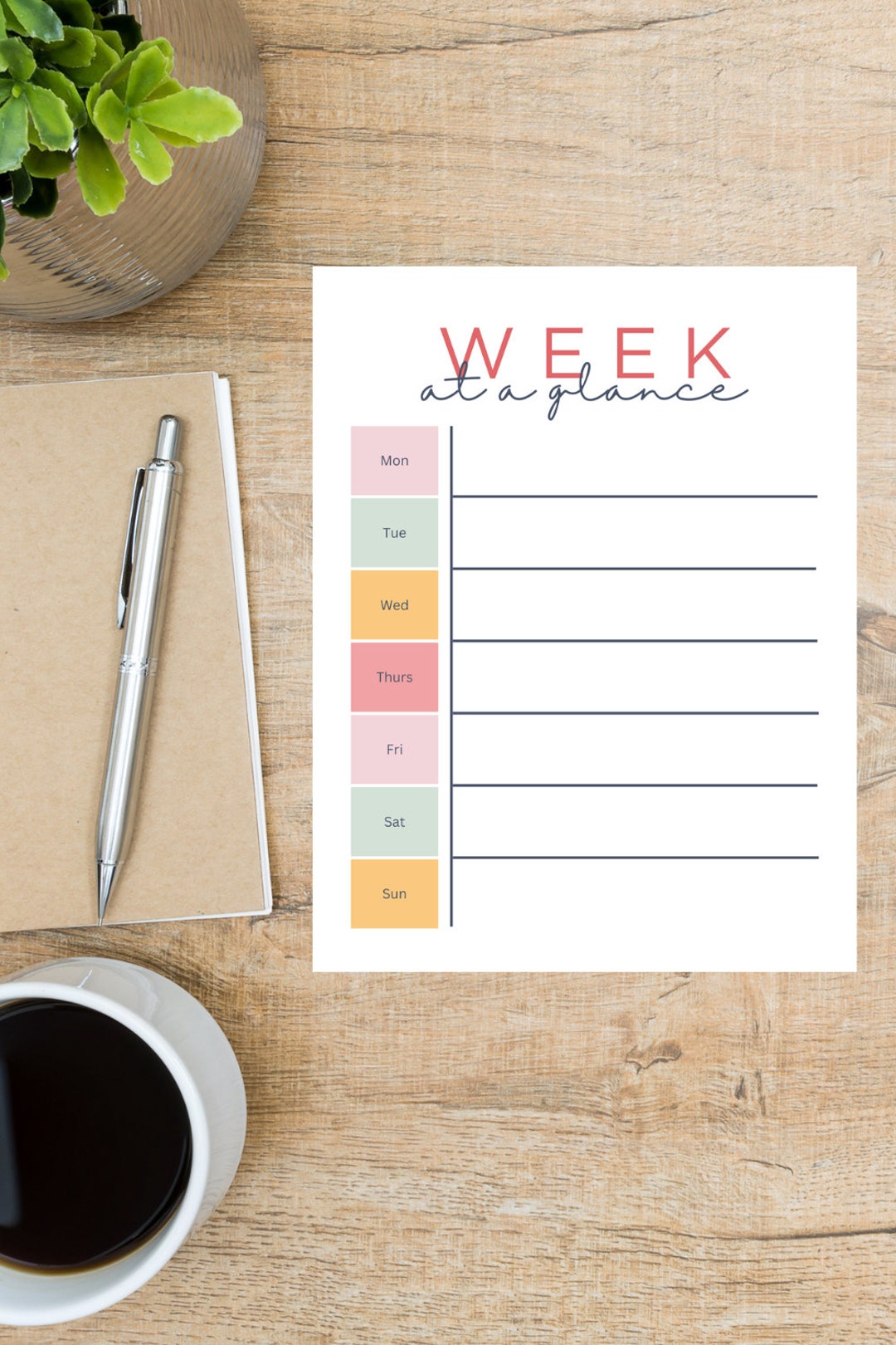 Daily Planner Template, Planner, Editable Planner, Printable Planner - Etsy