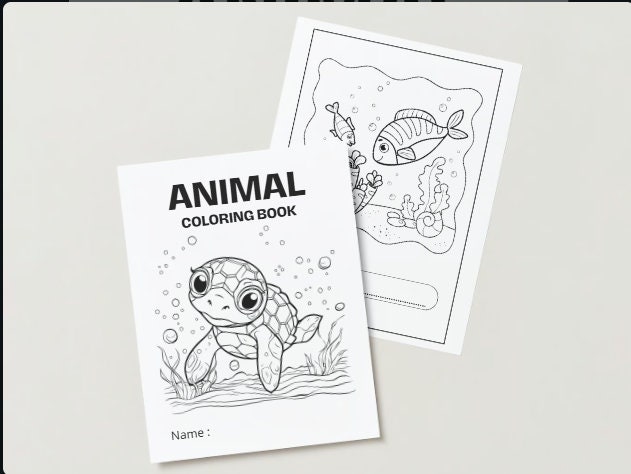 Animal Coloring Book for Kids, Coloring Book, Printable - Etsy