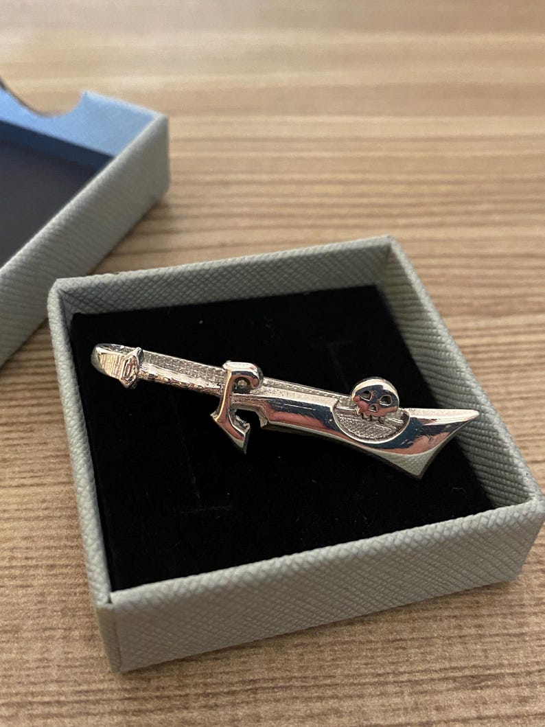 Handmade 925 Sterling Silver Sword Tie Clip: Warcraft Design - Etsy