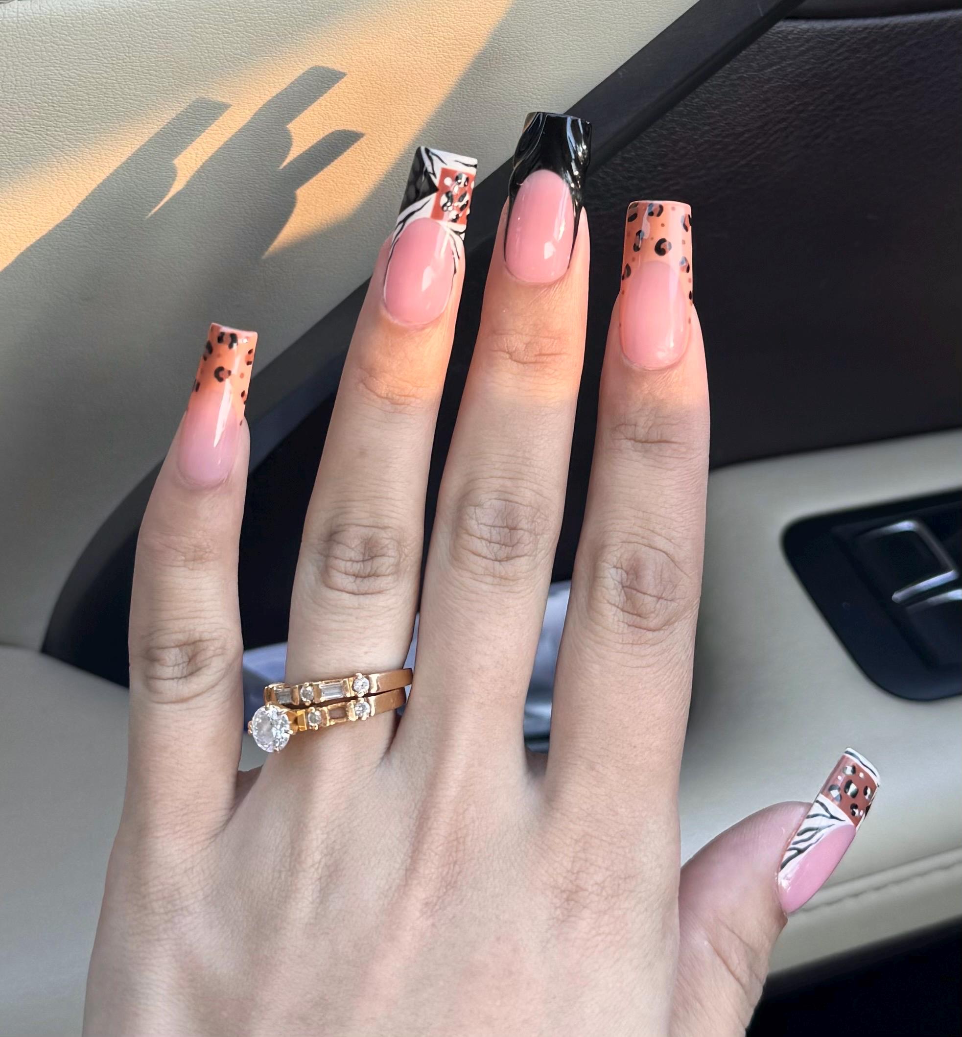 Brown Fall Nails | Classy Maximalist Nails - Etsy