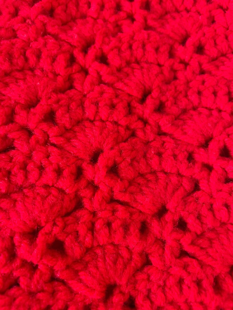 Vintage 1970s Handmade Vibrant Red Crochet Sweater Vest W/ Tie .. She ...
