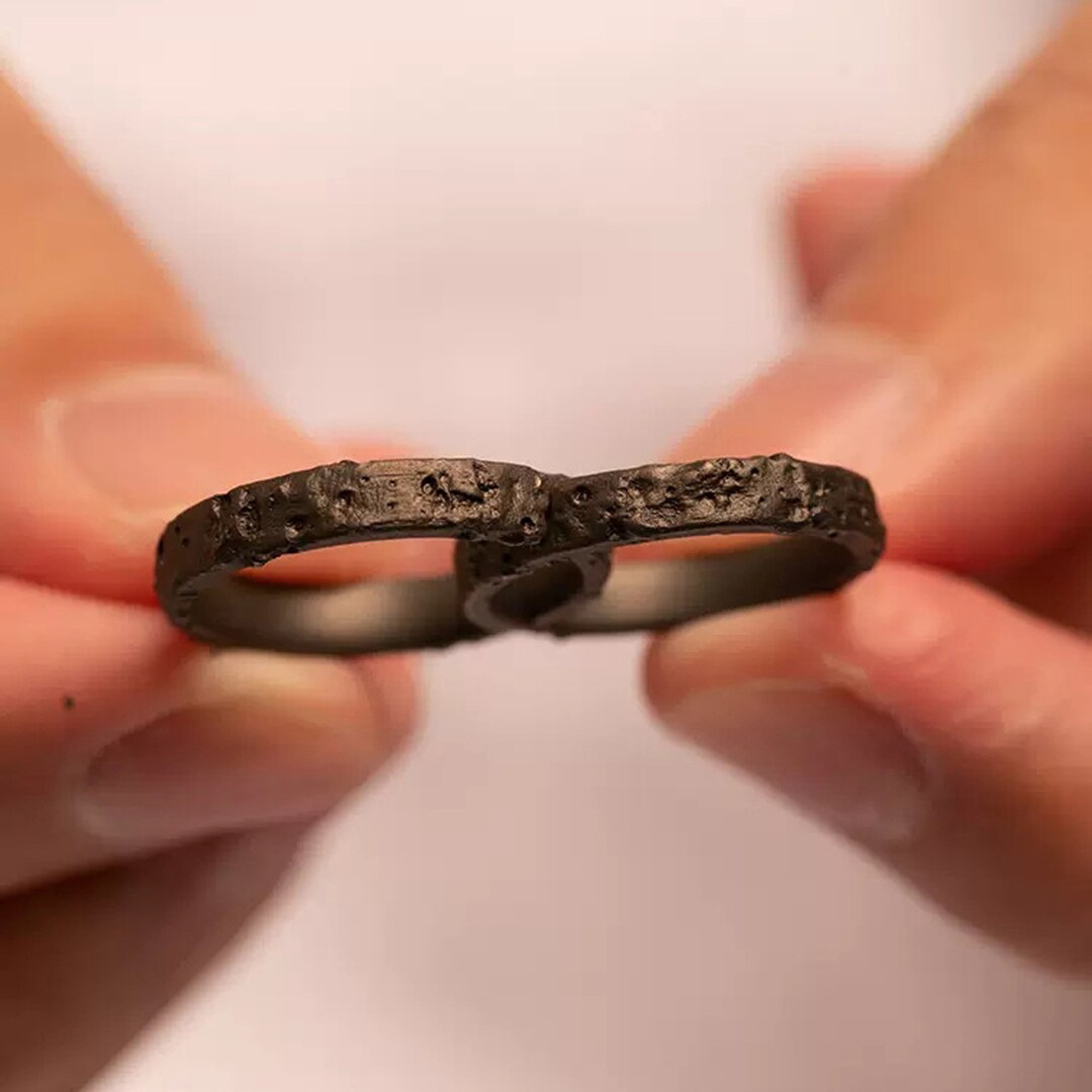 Custom Meteorite Rings, Engraved Rings, Astronomy Jewelry, Couples ...