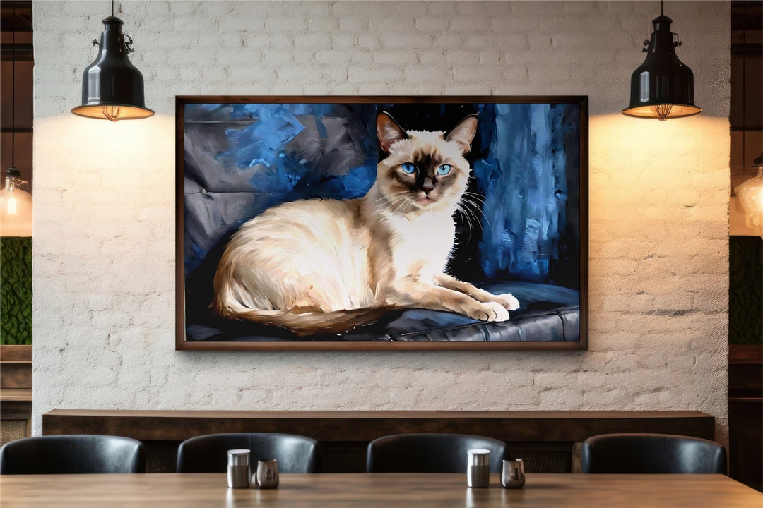 Siamese Cat Wall Decor, Feline Poster, Cat Lover Gift, Animal Art Print ...