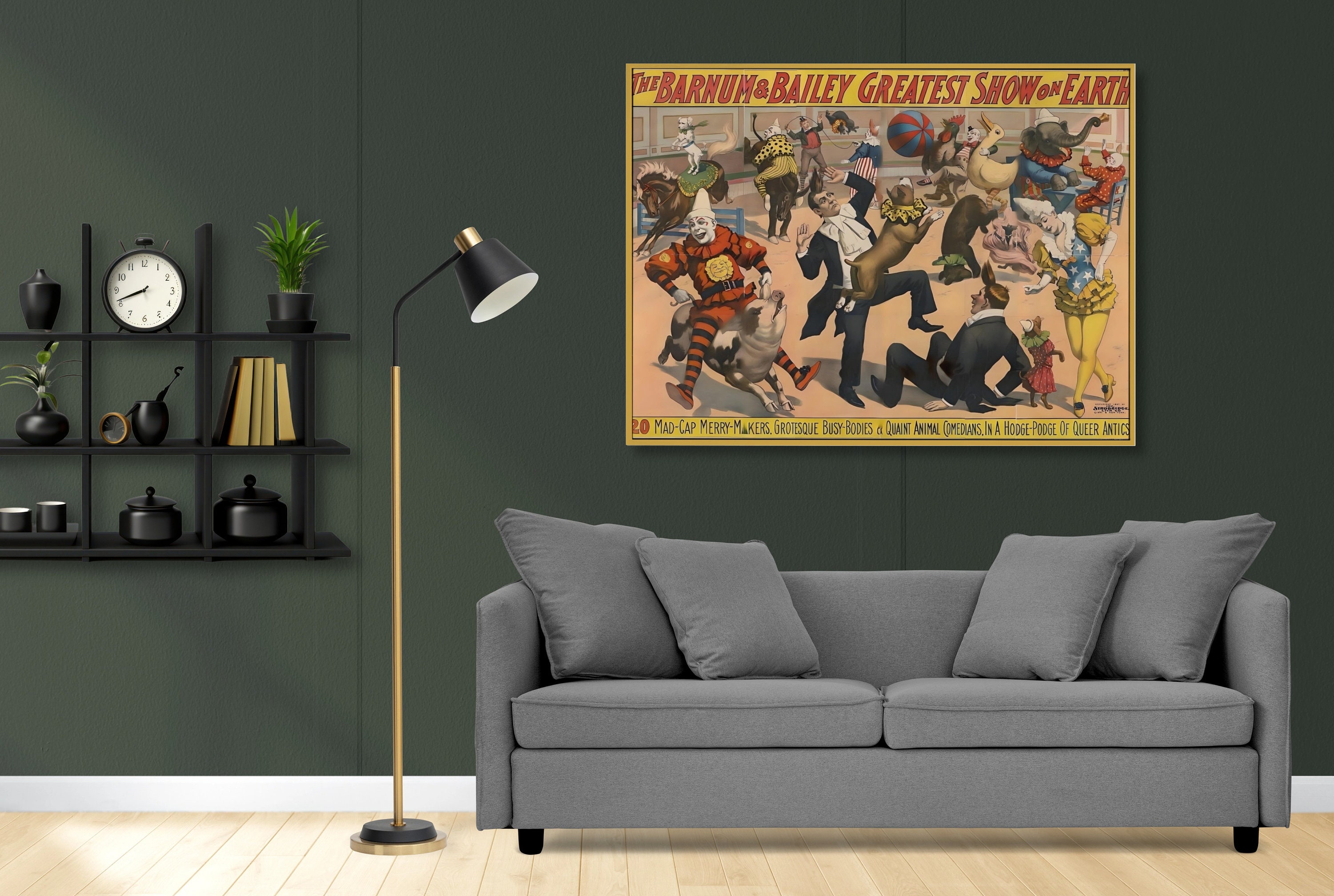 Delightful Barnum and Bailey Poster, Nostalgic Art Print, Circus Art ...