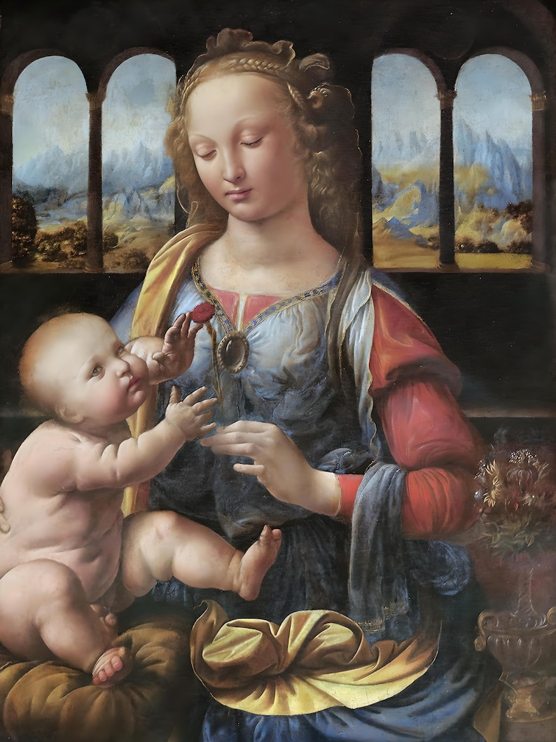 Christian Wall Art- Renaissance Art - Mary and Baby Jesus Wallart ...