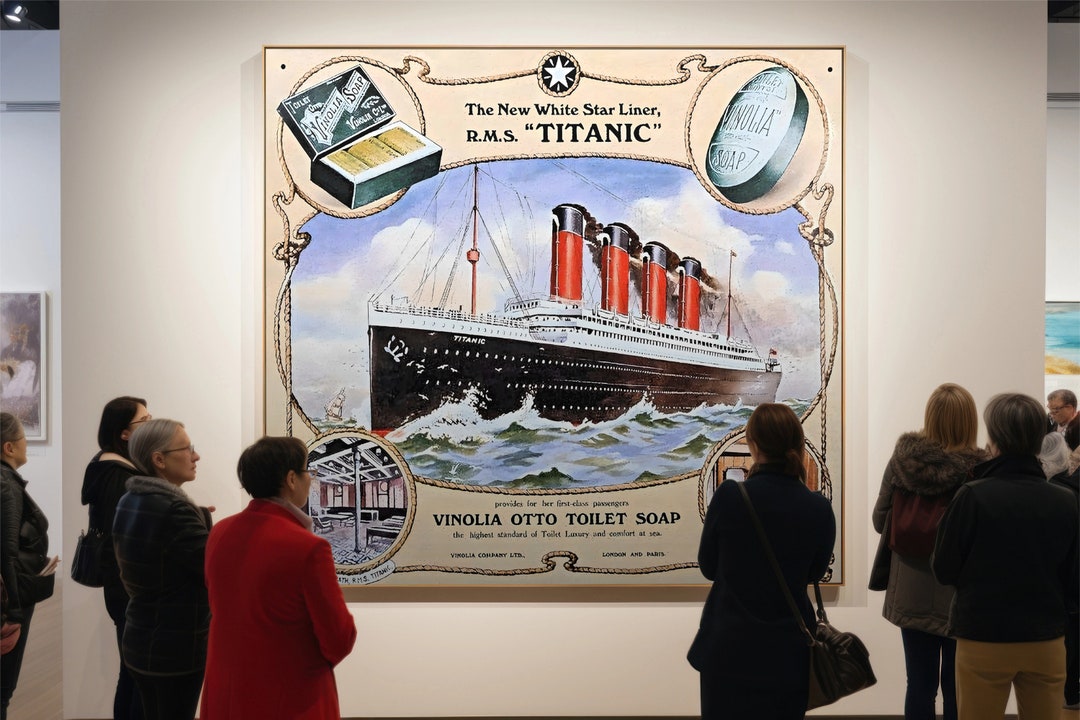 Titanic Wall Decor- 1912 Vintage Ad Poster- Historical Ship Print ...