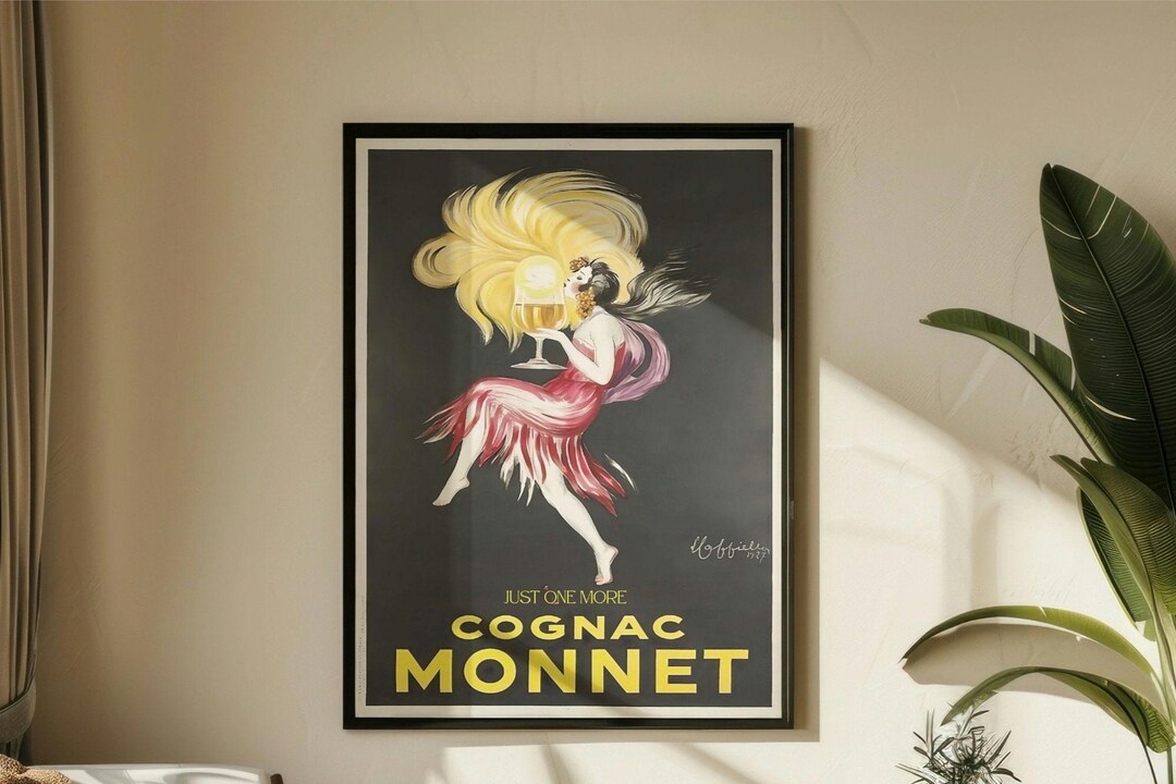 Cocktail Poster- Vintage Cognac Poster- French Cognac Art- Drink ...