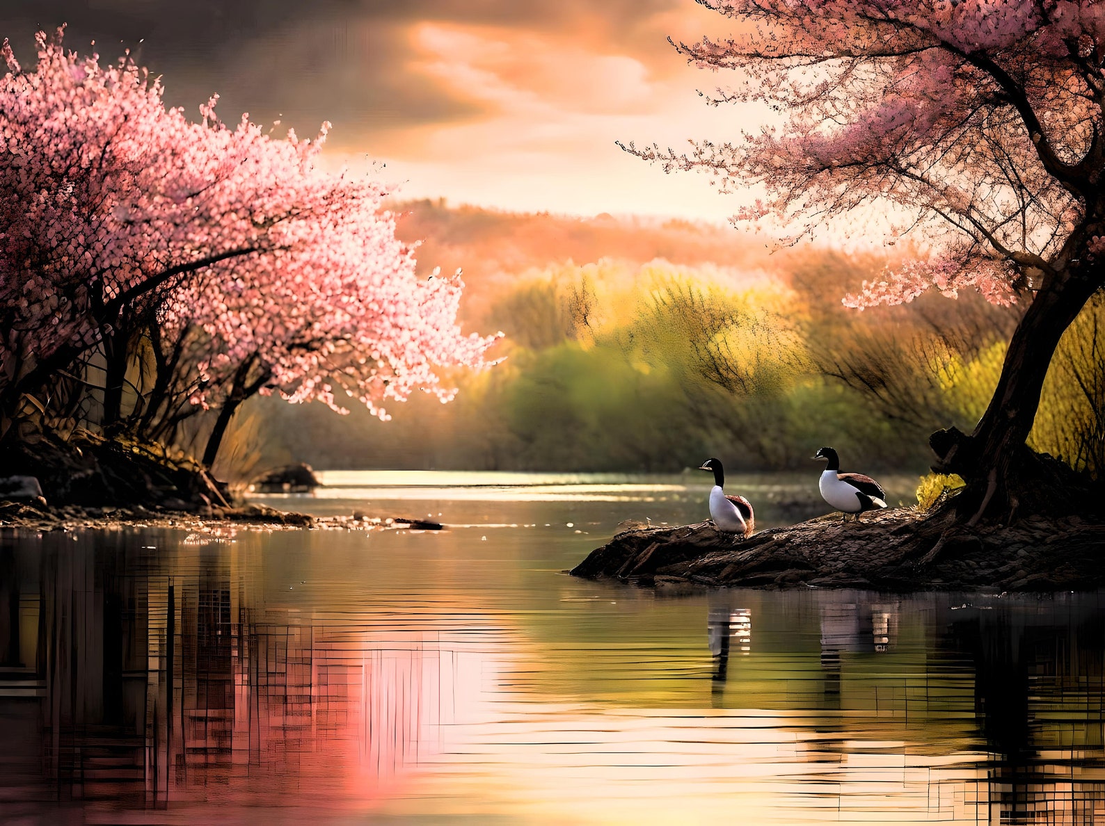 Waterfowl Wall Decor, Wildlife Art, Remarkable Bird Poster, Nature Art ...