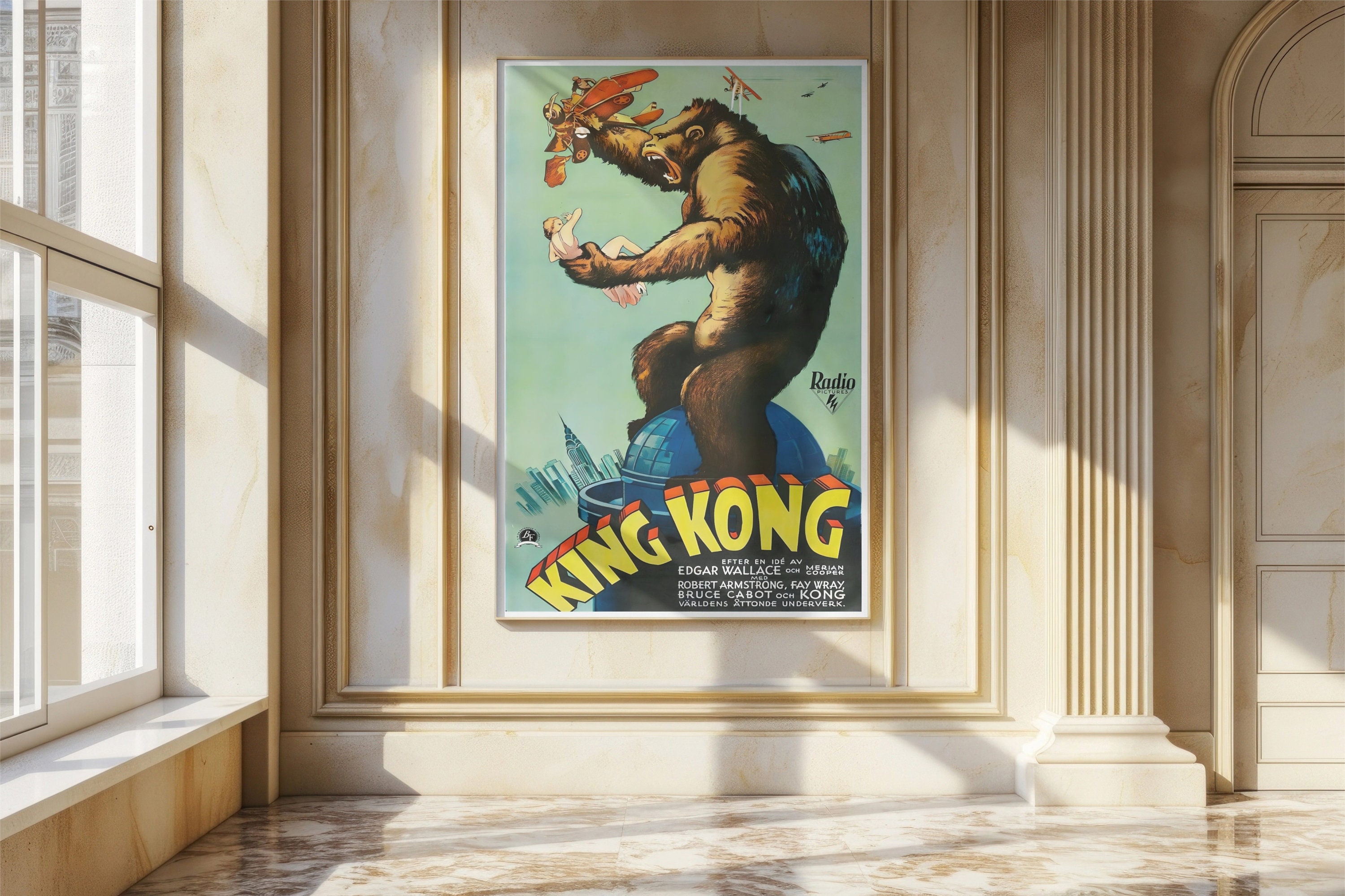 Cinema Poster- King Kong Movie Poster- Vintage Movie Poster- Old ...